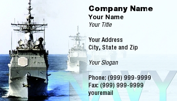 Navy Business Cards