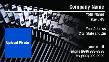 Typewriter Business Cards