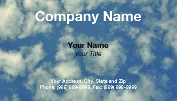 Meteorologist Business Cards