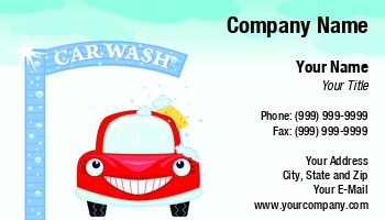 Car Wash Business Cards