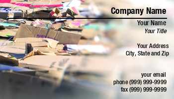 Waste Management Business Cards