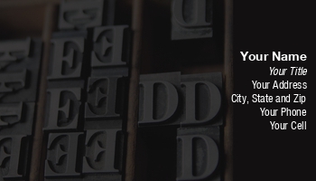 Typesetting Business Cards