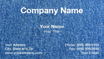 Denim Business Cards