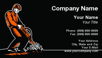 Equipment Rental Business Cards Copy