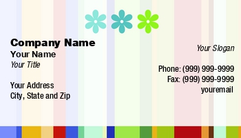 Floral Border Business Cards