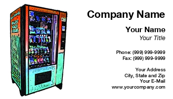 Vending Machine Service Business Cards