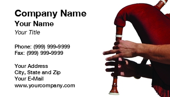 Musical Instrument Leasing Business Cards