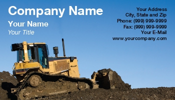 Bulldozer Business Cards