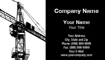 Equipment Operator Business Cards