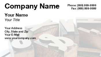 Typesetting Business Cards