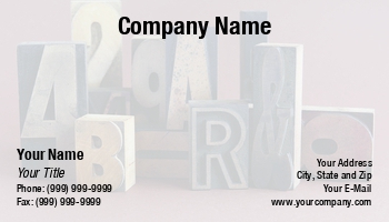 Typesetting Business Cards