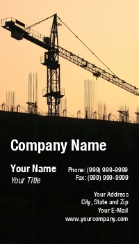 Crane Operator Business Cards