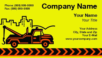 Repossession Company Business Cards