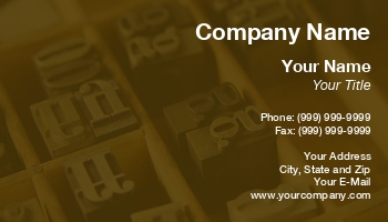 Typesetting Business Cards