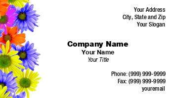 Floral Border Business Cards