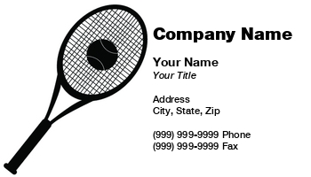 Racquetball Business Cards