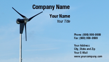 Wind Turbine Business Cards