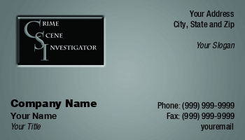 Criminal Investigator Business Cards