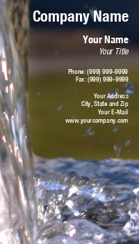 Water Treatment and Filtration Business Cards