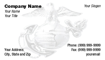 Marine Corps Business Cards