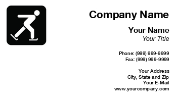 Ice Skating Business Cards