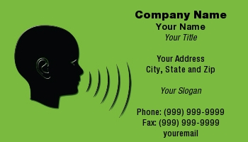 Speech Therapy Business Cards