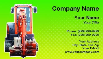 Equipment Rental Business Cards Copy