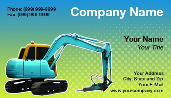 Equipment Rental Business Cards Copy