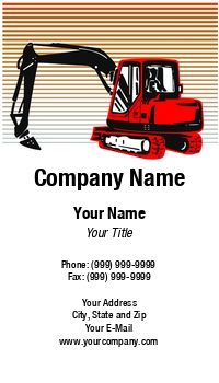Demolition Excavator Business Cards