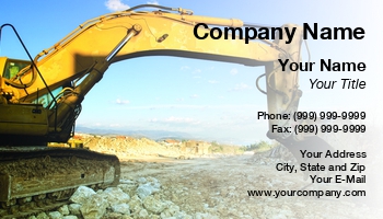Excavation Business Cards