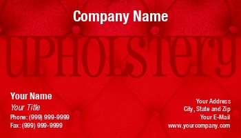 Upholstery Business Cards