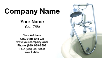 Bathroom Fixtures Business Cards