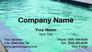Swimming Business Cards