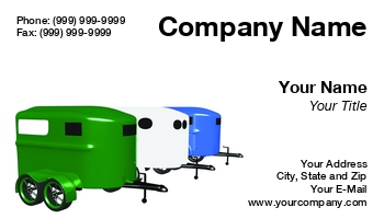 Horse Trailer Business Cards