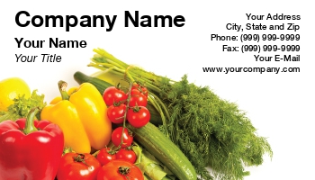 Vegetables Business Cards