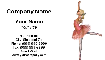 Ballet Business Cards
