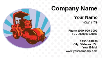 Heavy Equipment Business Cards
