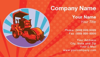Heavy Equipment Business Cards