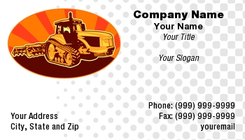 Heavy Equipment Business Cards