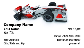 Auto Racing Business Cards
