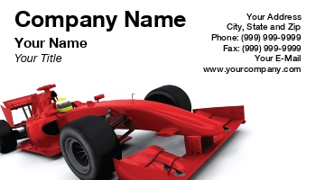 Auto Racing Business Cards