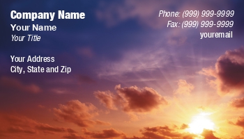 Sunset Business Cards