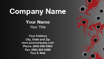 Shooting Range Business Cards