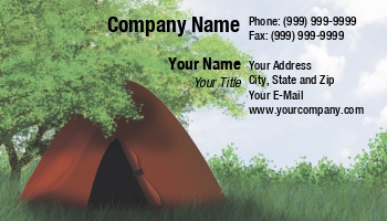 Camping Business Cards
