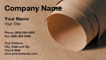 Specialty Paper Distributor Business Cards