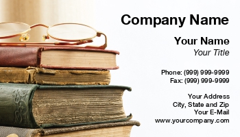 Antique Book Dealer Business Cards