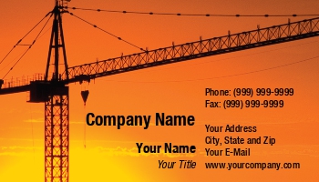 Crane Operator Business Cards