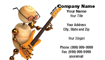 Musical Instrument Sales Business Cards