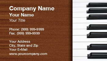 Piano Teacher Business Cards