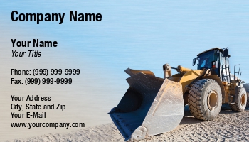 Demolition Excavator Business Cards